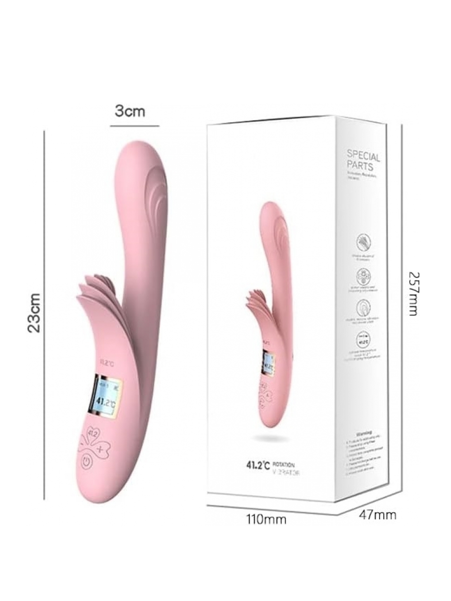 Vibrator sa Dodatkom za Klitoris i Grejanjem