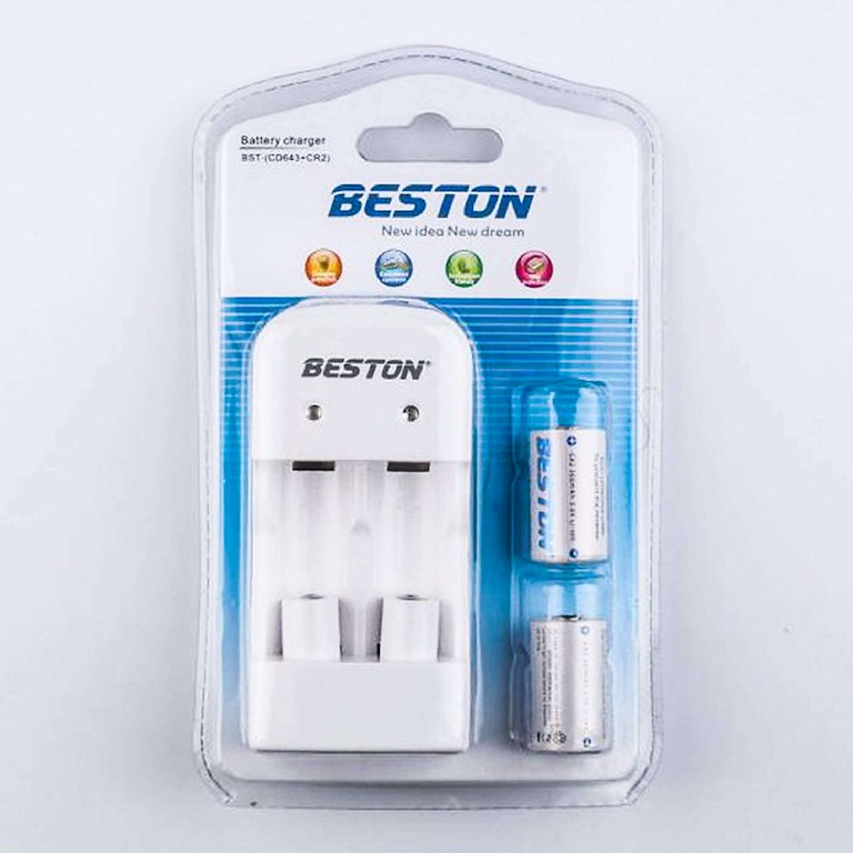 BESTON BST-(CD643+CR2) Micro USB Punjač + 2 punjive CR2 baterije