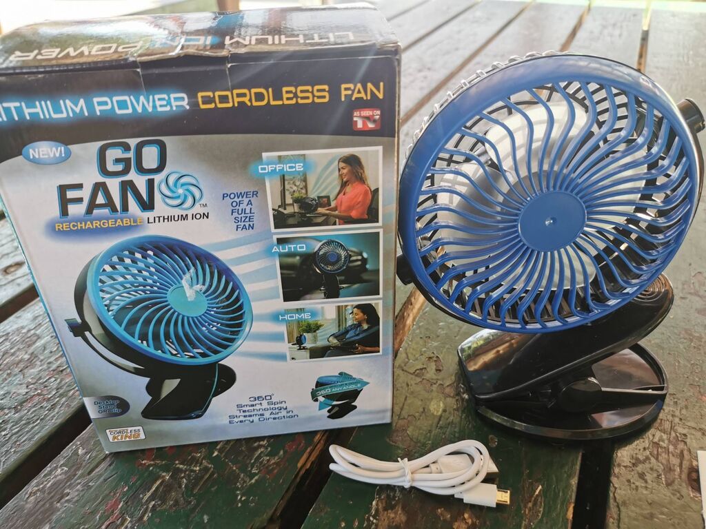 GO FAN - Bežični Ventilator Go Fan je litijum-jonski ventilator