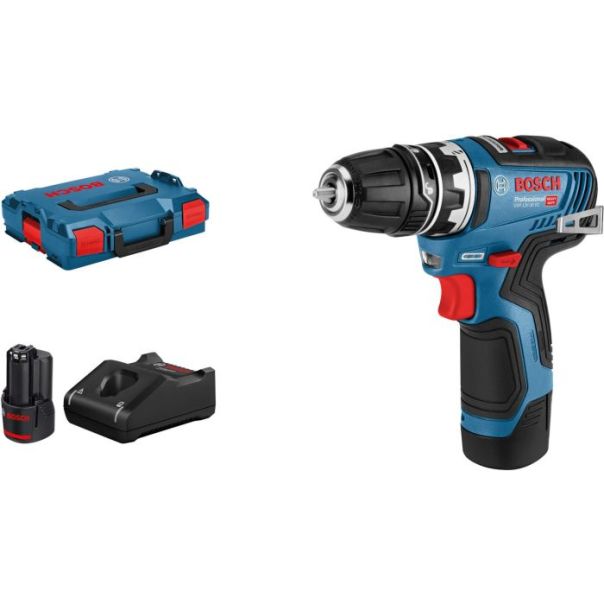 BOSCH Aku bušilica-odvrtač GSR 12V-35 FC u L-BOXX 102 sa 2 x 3,0 Ah