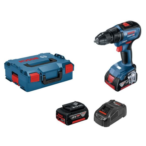 BOSCH Aku bušilica-odvrtač GSR 18V-50 u L-BOXX 136 sa 2 x 5,0 Ah Li-ion , brzi punjač