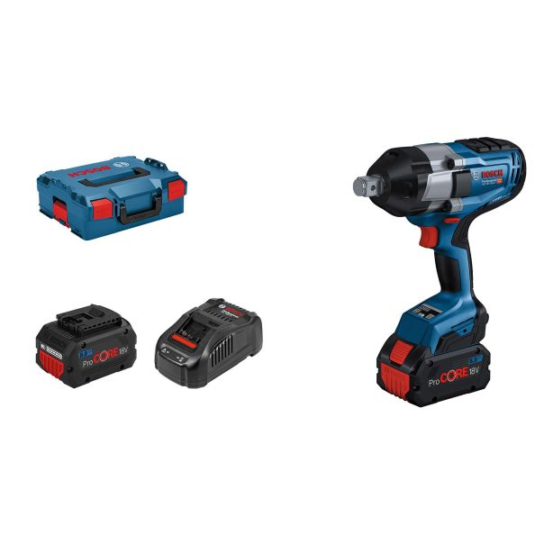 BOSCH Aku udarni odvrtači GDS 18V-1050 H u L-BOXX 136 sa 2 x 8,0 Ah ProCORE18V Li-ion , brzi punjač