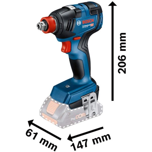 BOSCH Aku rotacioni udarni odvrtač GDX 18V-200, SOLO u kartonskoj kutiji