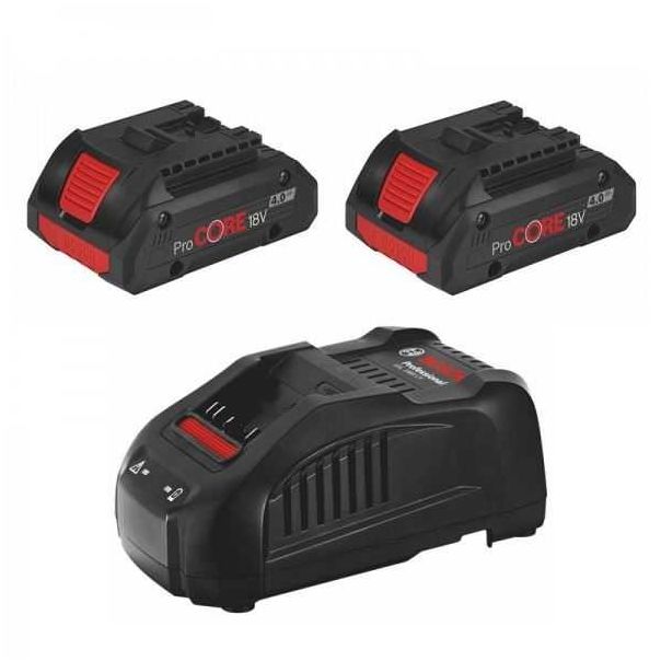 BOSCH Set 2 x akumulator ProCORE 18V 4,0 Ah + punjač GAL 1880 CV (1600A016GF)