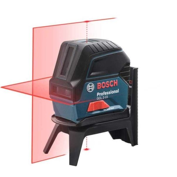 BOSCH Kombinovani laser 15m sa dve linije i dve tačke GCL 2-15, magnetni nosač sa štipaljkom, kofer