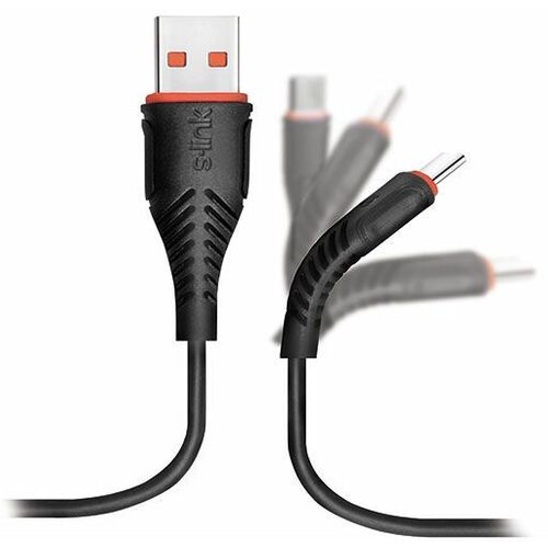 S-LINK crni Data kabl Micro USB 1,2m 3A