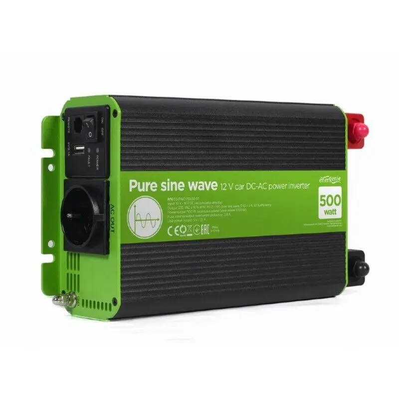 ENERGENIE Pretvarač napona EG-PWC-PS1000-01 12V-220V 1000W/USB/auto priključak crni