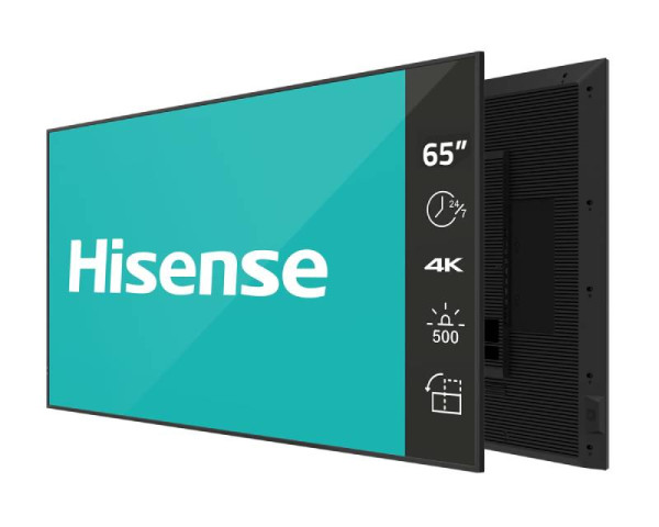 HISENSE 65'' 65DM66D 4K UHD 500 nita Digital Signage Display - 247 Operation