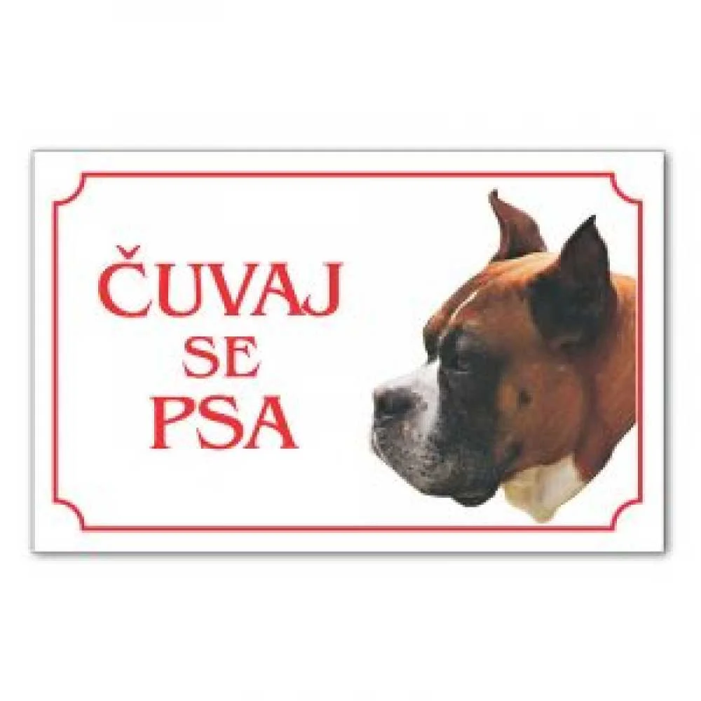 Tabla Čuvaj se psa - BOXER