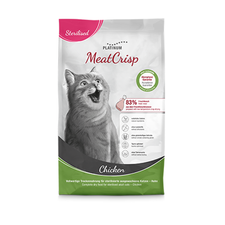 Platinum hrana za sterilisane mačke MeatCrisp - Piletina 400g