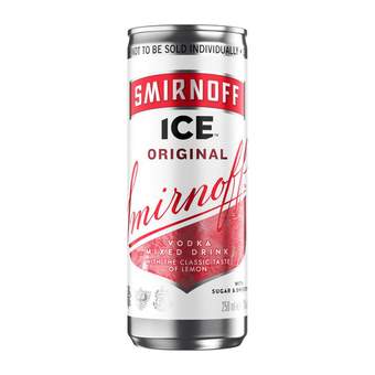 Alcopops smirnoff ice mixed 0.25l can