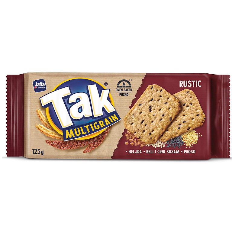 Tak krekeri multigrain rustic 125g jaffa tak