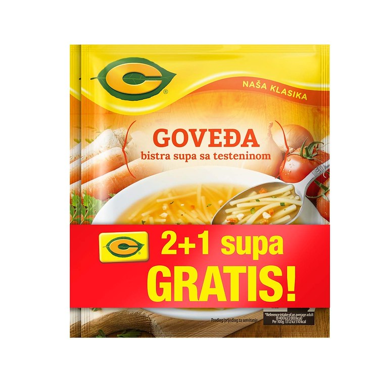 Centroproizvod supa goveđa 58g 2+1 gratis Centroproizvod