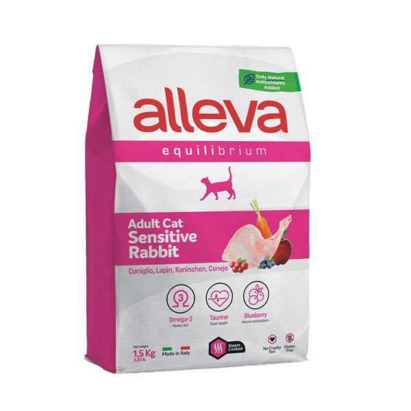 Hrana za mačke Zečetina 10kg Sensitive Adult Equilibrium Alleva ALP61046