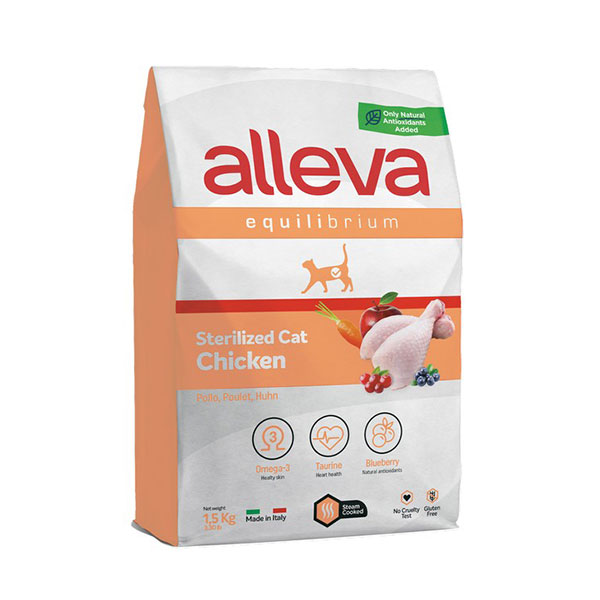 Hrana za sterilisane mačke Piletina 10kg Adult Equilibrium Alleva ALP61066