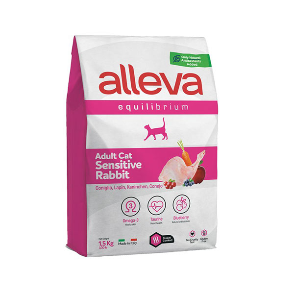 Hrana za mačke Zečetina 1,5kg Sensitive Adult Equilibrium Alleva ALP61044