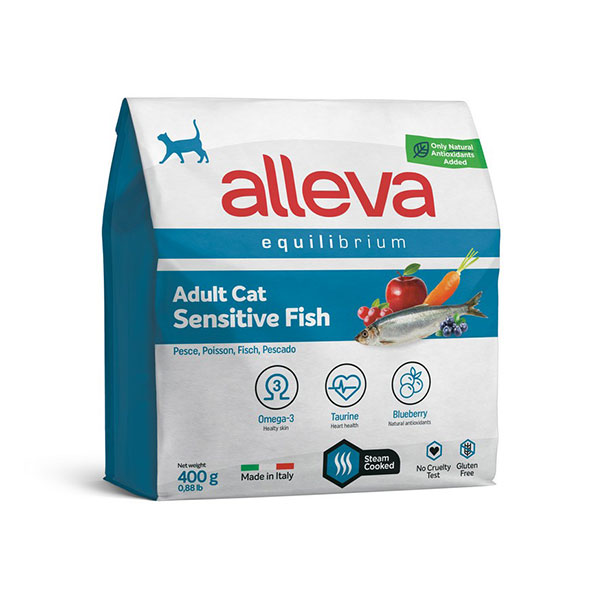 Hrana za mačke Riba 400gr Adult Sensitive Equilibrium Alleva ALP61031