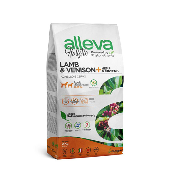 Hrana za pse Jagnjetina Divljač Medium Maxi 2kg Adult Holistic Alleva ALP00235