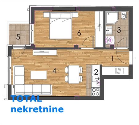 NOVI SAD, TELEP, Stan, 2.0, 44m2