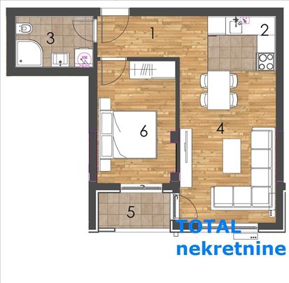 NOVI SAD, TELEP, Stan, 2.0, 45m2