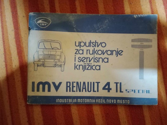 IMV Renault 4 TL specijal Uputstvo za rukovanje