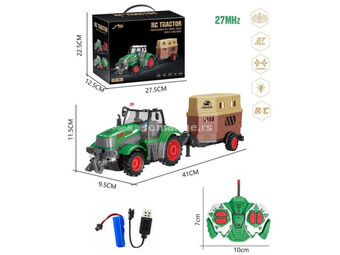 Traktor sa prikolicom na daljinsko upravljanje r/c ( 575713 )