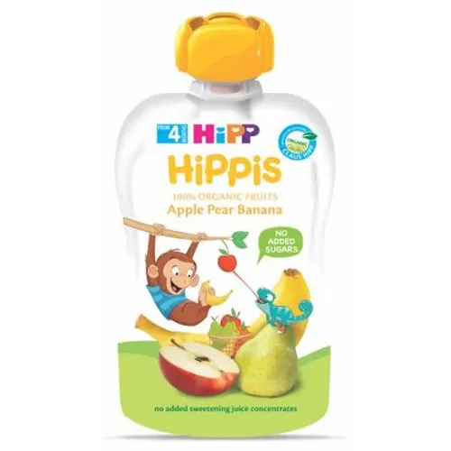 Hipp voćni užitak pouch jabuka kruška i banana 90g 4M+