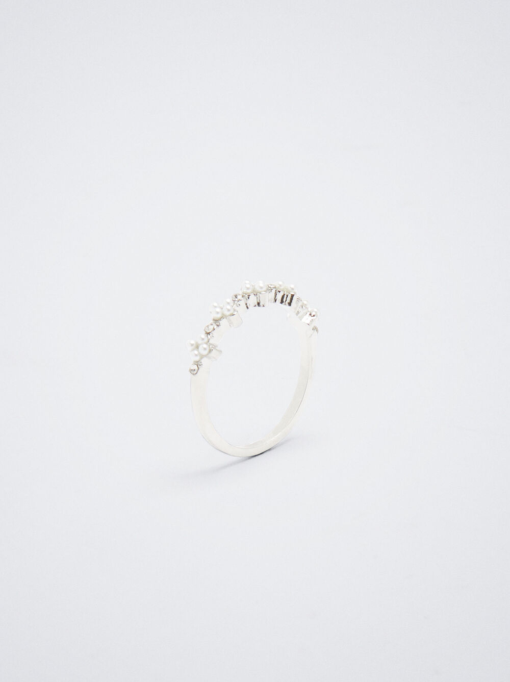 Ring With Faux Pearls