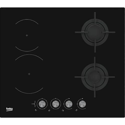 Beko HILM 64222 S Ugradna kombinovana ploča za kuvanje, Širina 60 cm, Crna