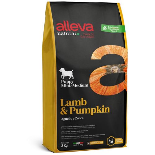Alleva Natural Dog Puppy Lamb &amp; Pumpkin All Breeds 2 kg