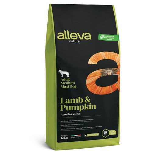 Alleva Natural Dog Adult Lamb &amp; Pumpkin Medium/Maxi 12 kg