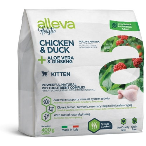 Alleva Holistic Kitten Chicken &amp; Duck + Aloe Vera &amp; Ginseng 10 kg