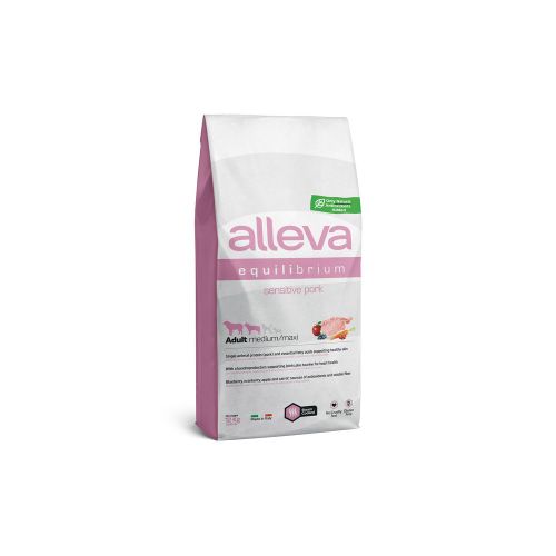 Alleva Equilibrium Dog Adult Sensitive Pork Medium/Maxi 12 kg