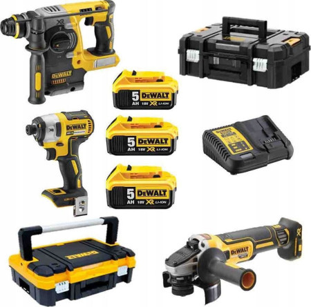 DeWalt aku set alata DCH273+DCG405+DCF887, 3x5Ah ( DCK305P3T )