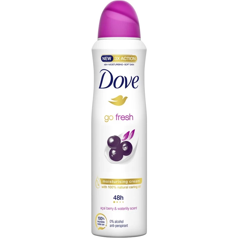 DOVE DEO 150ML GO FRESH ACAI BERRY&WATERLILY