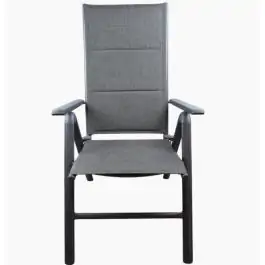 Baštenska stolica sa visokim naslonom siva