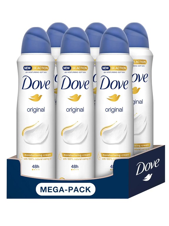 Dove Original Dezodorans, 6x150ml