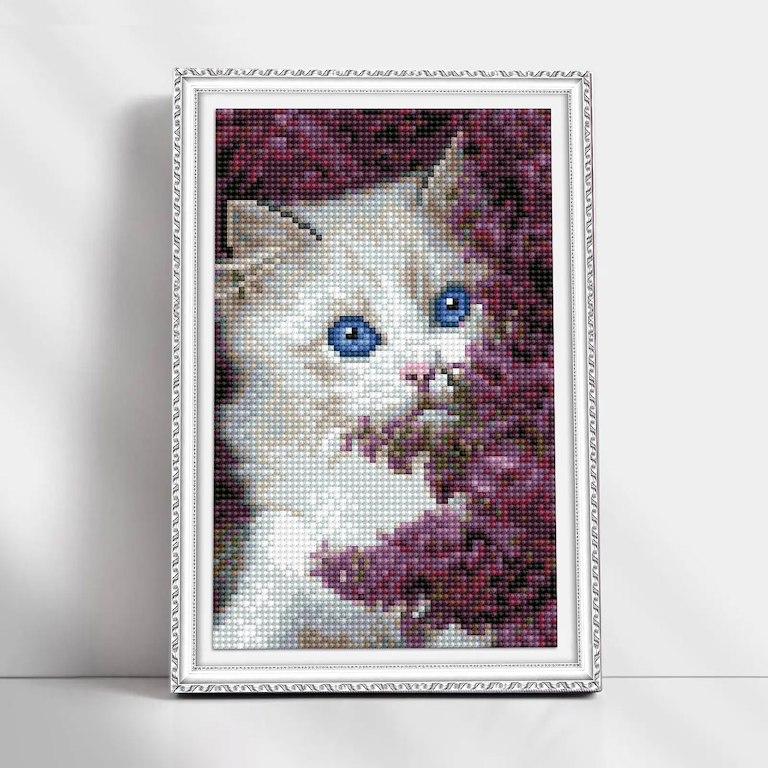 Varvikas Set za dijamantski mozaik U zagrljaju jorgovana Hiding in Lilacs, 20x30cm