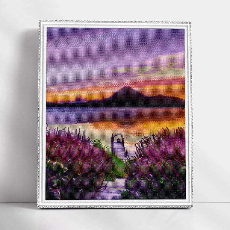 Varvikas Set za dijamantski mozaik Ružičasti zalazak Lilac SunSet za, 40x50cm