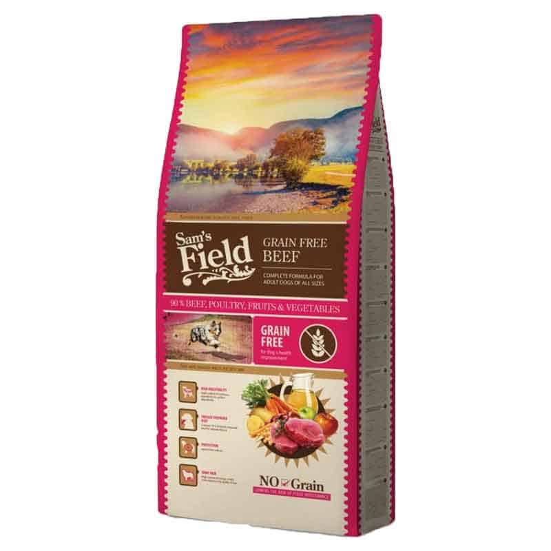 Sam's Field Adult All Size Grain Free Hrana za Pse Govedina, 13 kg