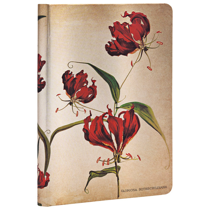 Notes tvrdi povez 9,5x14cm-mini linije 88L s gumicom Gloriosa Lily Paperblanks PB3574-9