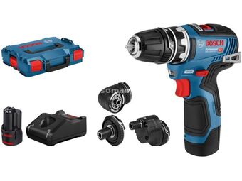 BOSCH Aku bušilica-odvrtač GSR 12V-35 FC u L-BOXX 102 sa 2 x 3/0 Ah / adapter