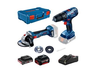 BOSCH Set akumulatorskog alata/ GWS-180 Li + GSB 180-LI 18V/ 1 x 4/0 Ah/ 1 x 2/0 Ah + XL L-Boxx