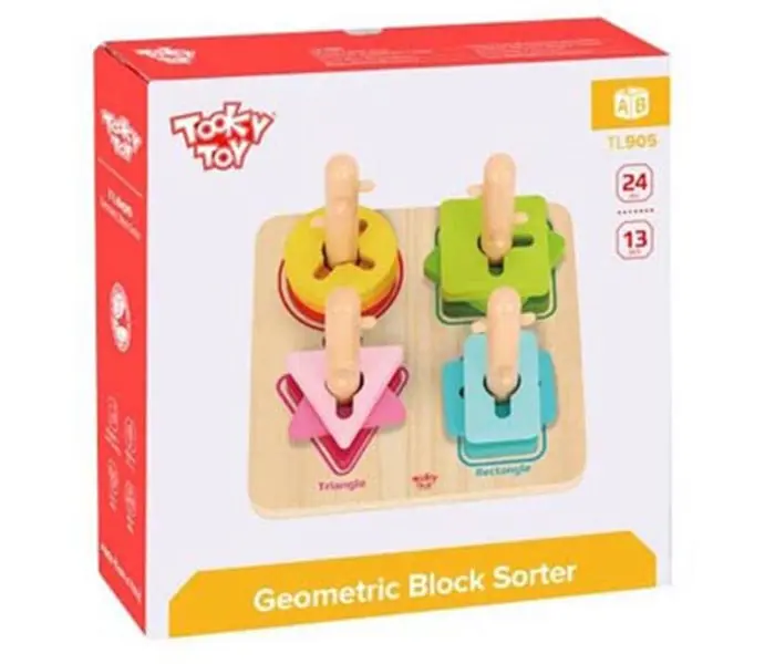 TOOKY TOY Geometrijski oblici i mini lavirint 4u1 set