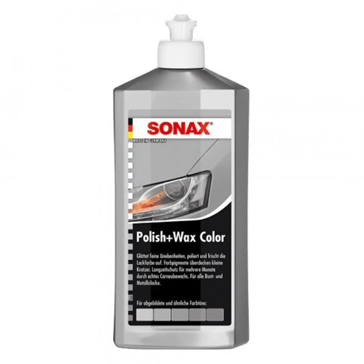 SONAX POLISH WAX Pasta u boji sa voskom za ručno i mašinsko poliranje, Siva, 250ml