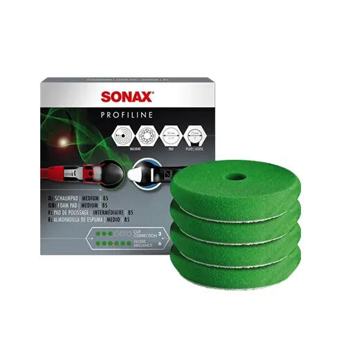 SONAX Profiline Da Sunđer za gubo poliranje, Zeleni, 4 komada, 85mm