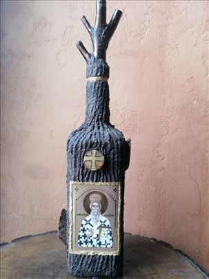 Sveti Vasilije Ostroški ukrasna slavska flasa