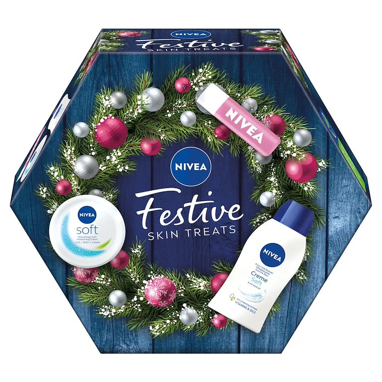 NIVEA Festive Skin Treats Ženski set, 3 proizvoda