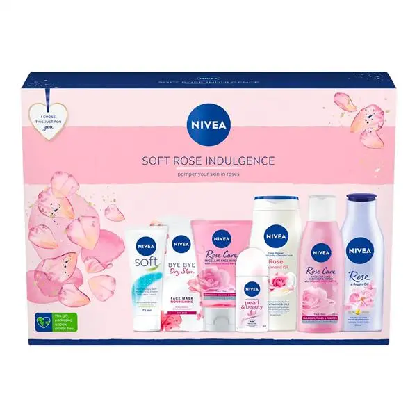 NIVEA Soft Rose Indulgence Ženski set, 7 proizvoda