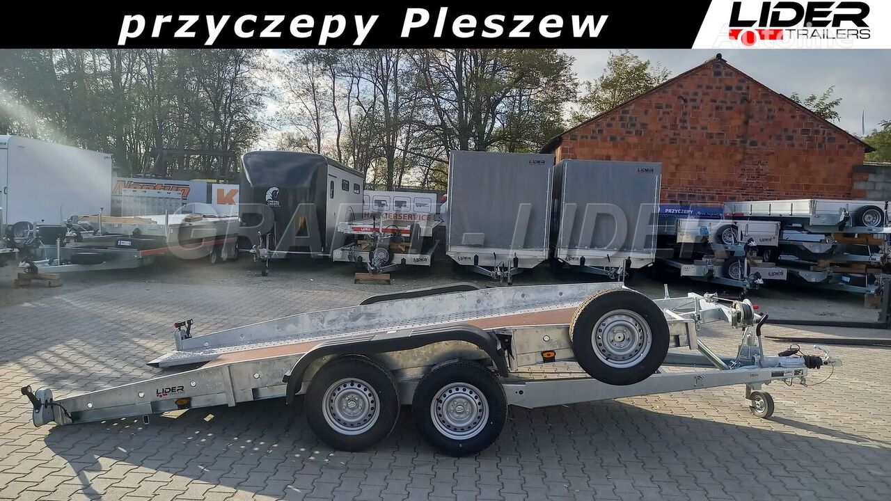 Boro BR-074 przyczepa 450x195cm, Wenus, wypełnienie sklejką, laweta u prikolica autotransportera